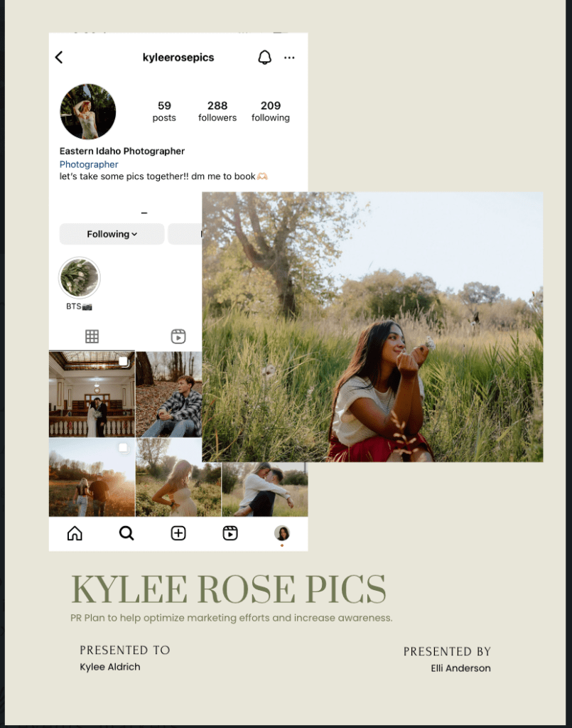 Elli Anderson-Kylee Rose Pics PR Plan/Booklet – CommShowcase